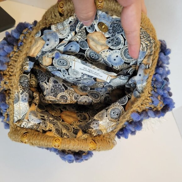 Bags | Cottage Core Vibes Knit Purse With Bamboo Handle | Poshmark